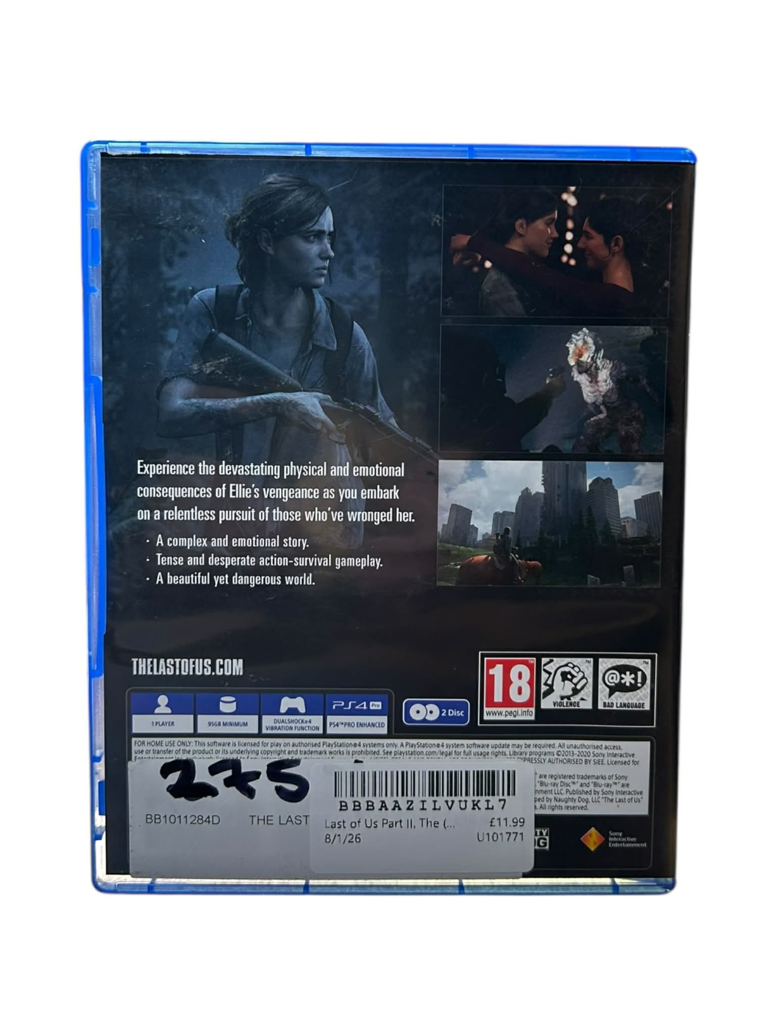 Pre-owned (2 Disc) The Last of Us Part II (18) - PlayStation 4 Game ...